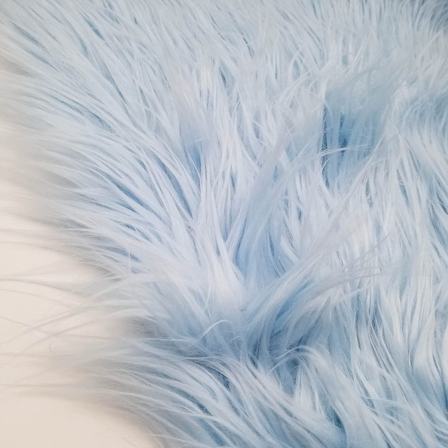 FREE SHIPPING!!! Baby Blue Faux Fur Fabric Long Pile Mongolian, DIY ...