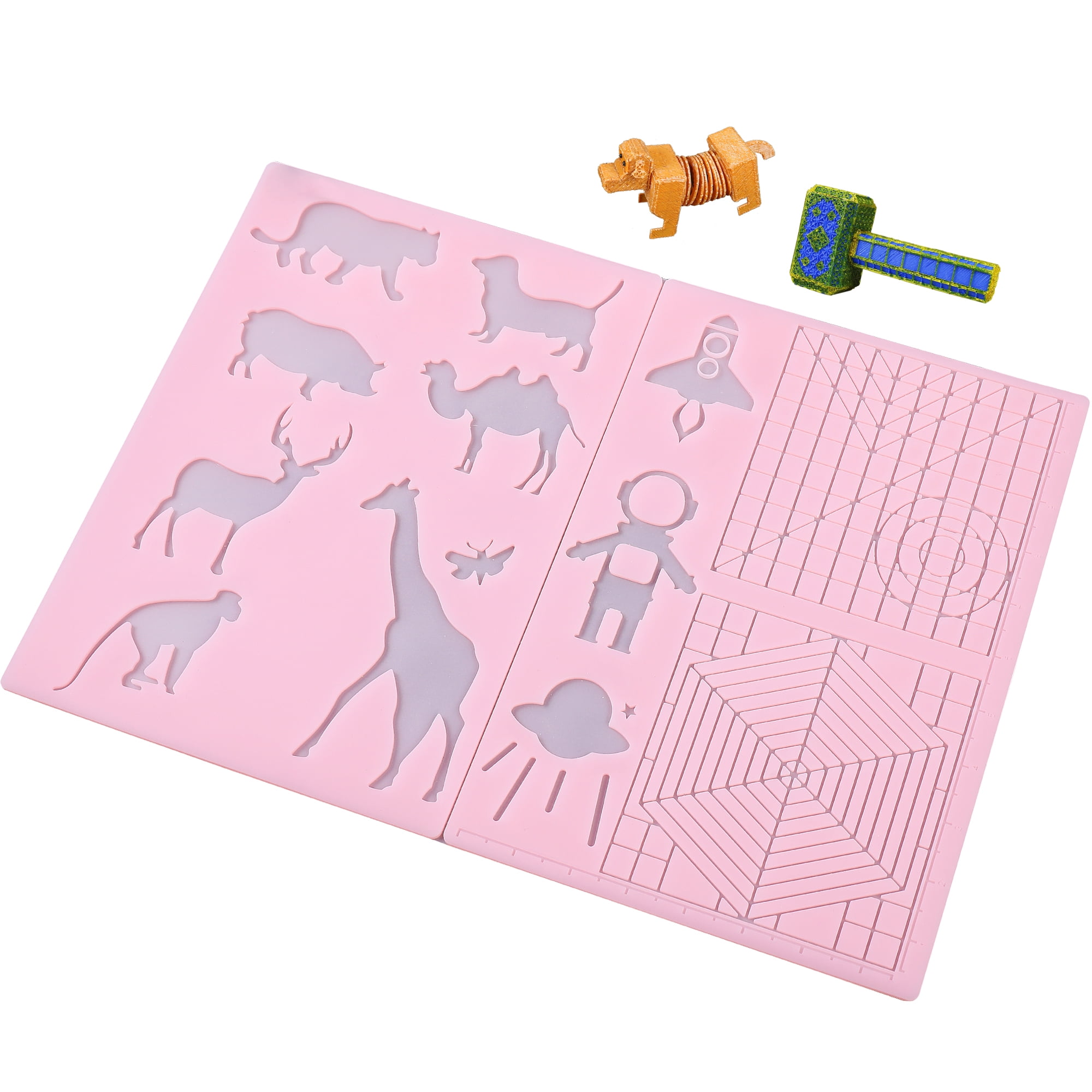 Pink 3D Pen Mat 11.8x8.2 inch with Animal Patterns for 3D Printing Pen ...
