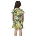BZSMCE Short Sleeve dress Dress Casual Cotton Dresses-Green Flowers Of ...