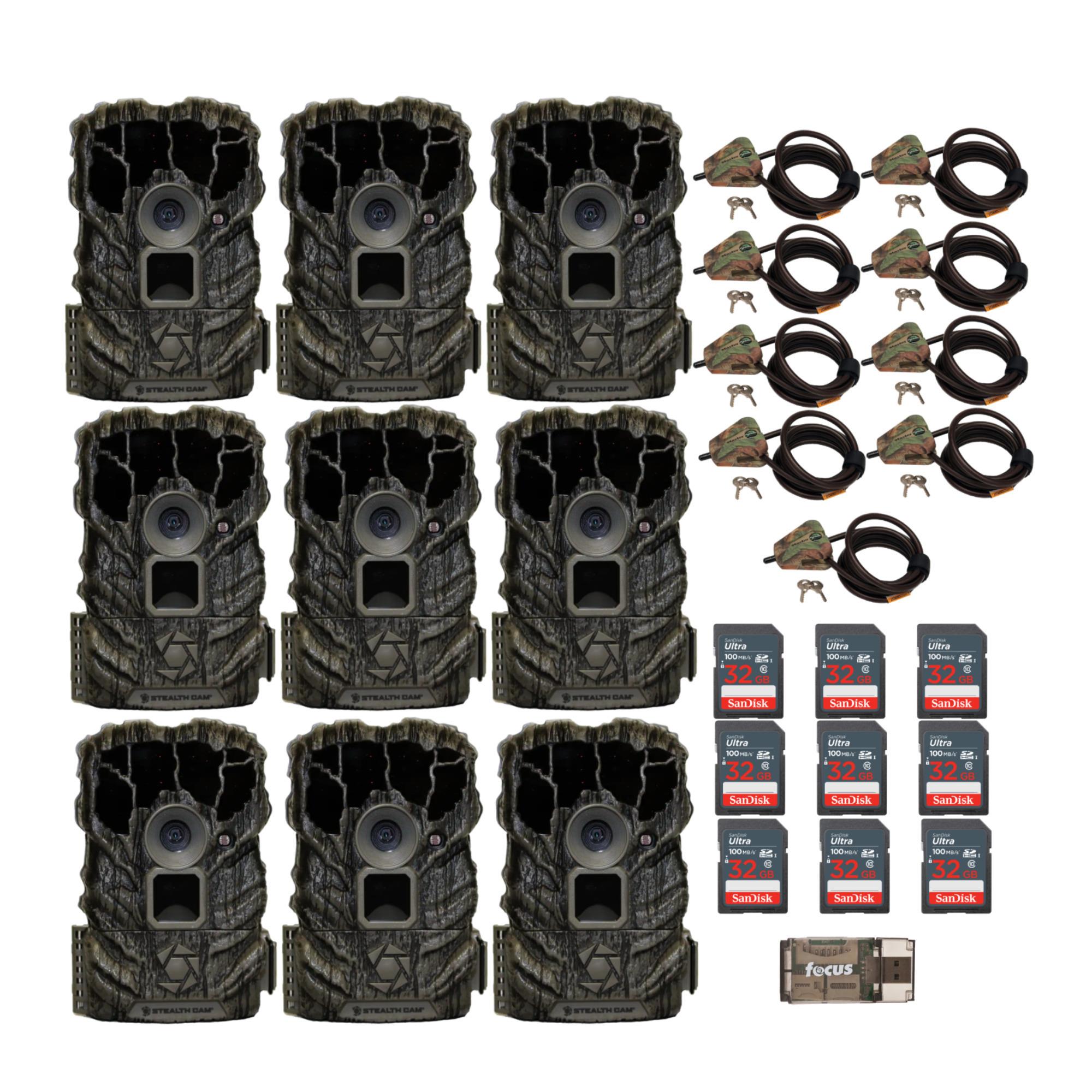 Stealth Cam Browtine 14MP Camera (9-Pack) with Locking Cable (9-Pack ...