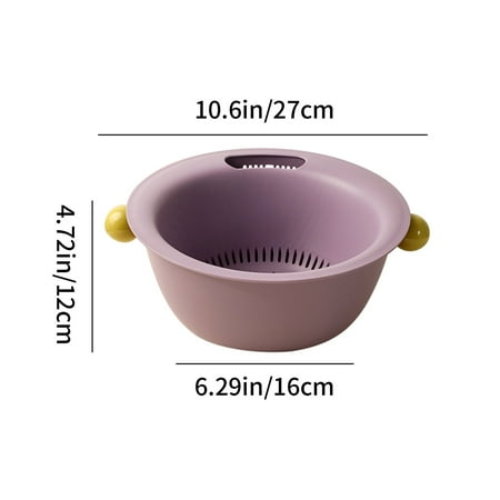 Kitchen Tools Removable Plastic Double Kitchen Colander Strainer Set ...