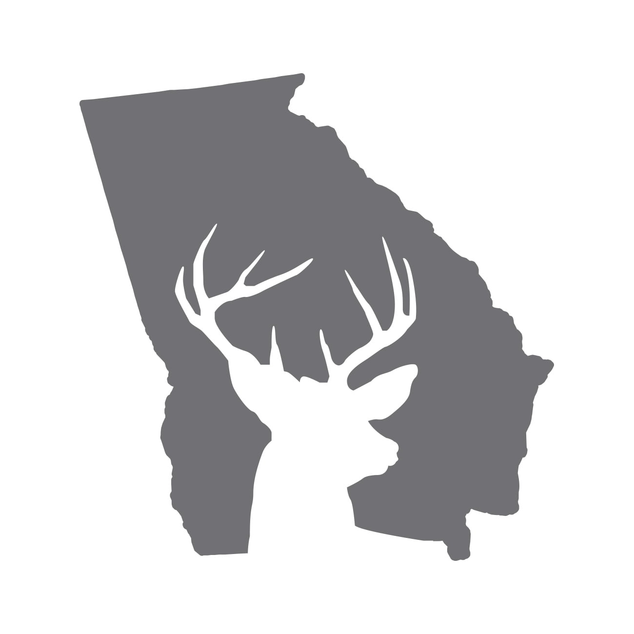 Georgia Deer State Sticker Decal Die Cut - Self Adhesive Vinyl ...