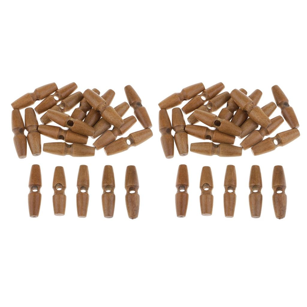 Click here for Siruishop 40pcs Wooden Toggle Duffle Coat Buttons1... prices