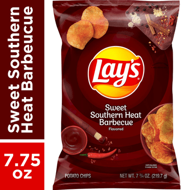 Lay,S Sweet Southern Heat Barbecue Flavored Potato Chips, 7.75 Oz ...