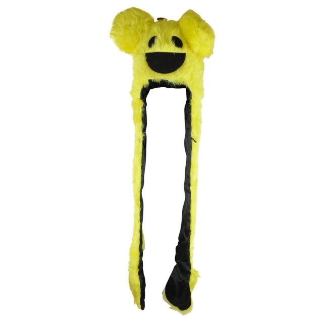 Deadmau5 DJ Yellow Bear Head Snood Beanie Faux Fur Hat Winter Rave ...