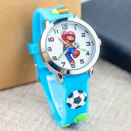 Super Mario Wrist Watch Children Kids Silicone Strap Quartz Watches ...
