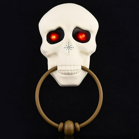 Halloween Scary Doorbell Knocker Skull Bell Blinking Lights Party Decor ...