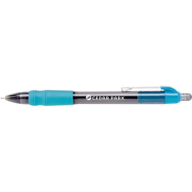 Hub Pen 588SKY-BLK MaxGlide Click Tropical Sky Blue Pen - Black Ink ...