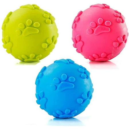 TOOAD Jouet Chien Balles,Balles Jouets Sonore,Jouet Chien Balle Mâcher,Chiot Molaire Dents ...