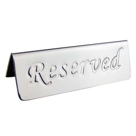 Table Sign Stainless Steel Restaurant Double Side Reserved Pattern Bar ...