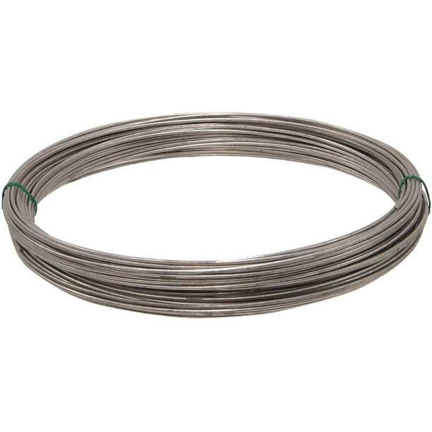 Hillman 122065 Galvanized Solid Wire 14 Gauge 100 Ft Coil - Walmart.com ...