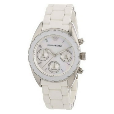 Emporio Armani AR5920 Sport White and Rose Gold Chronograph Womens ...