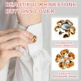 Duslogis 6 Pcs Crystal Pearl Button Covers Decorative Rhinestone ...