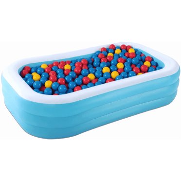 Sable BIG EXTRA LARGE Inflatable Pool, 95x75x40in Rectangular Pool for ...