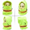 Hi Vis Reflective Green Winter Balaclava Ski Face Mask Windproof Fleece ...
