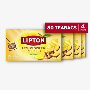 Twinings, Herbal Tea, Lemon & Ginger, Caffeine Free, 20 Tea Bags, 1.06 ...