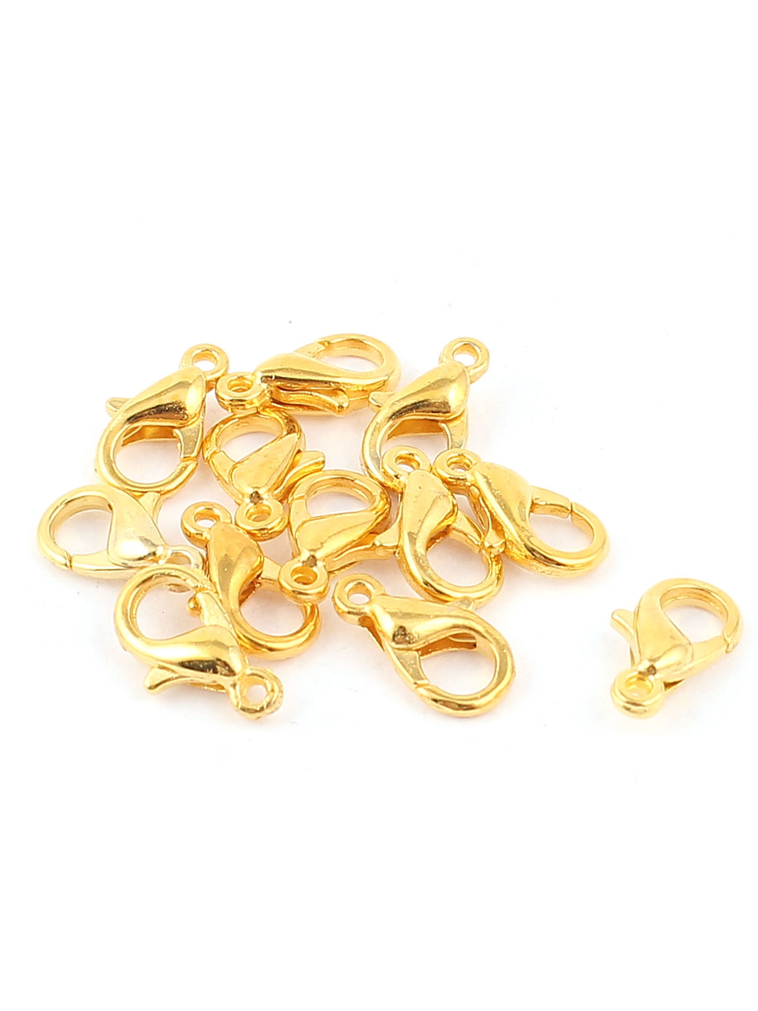 Jewelry Fastener Hooks Findings Lobster Clasps Clips Claw Gold Tone ...