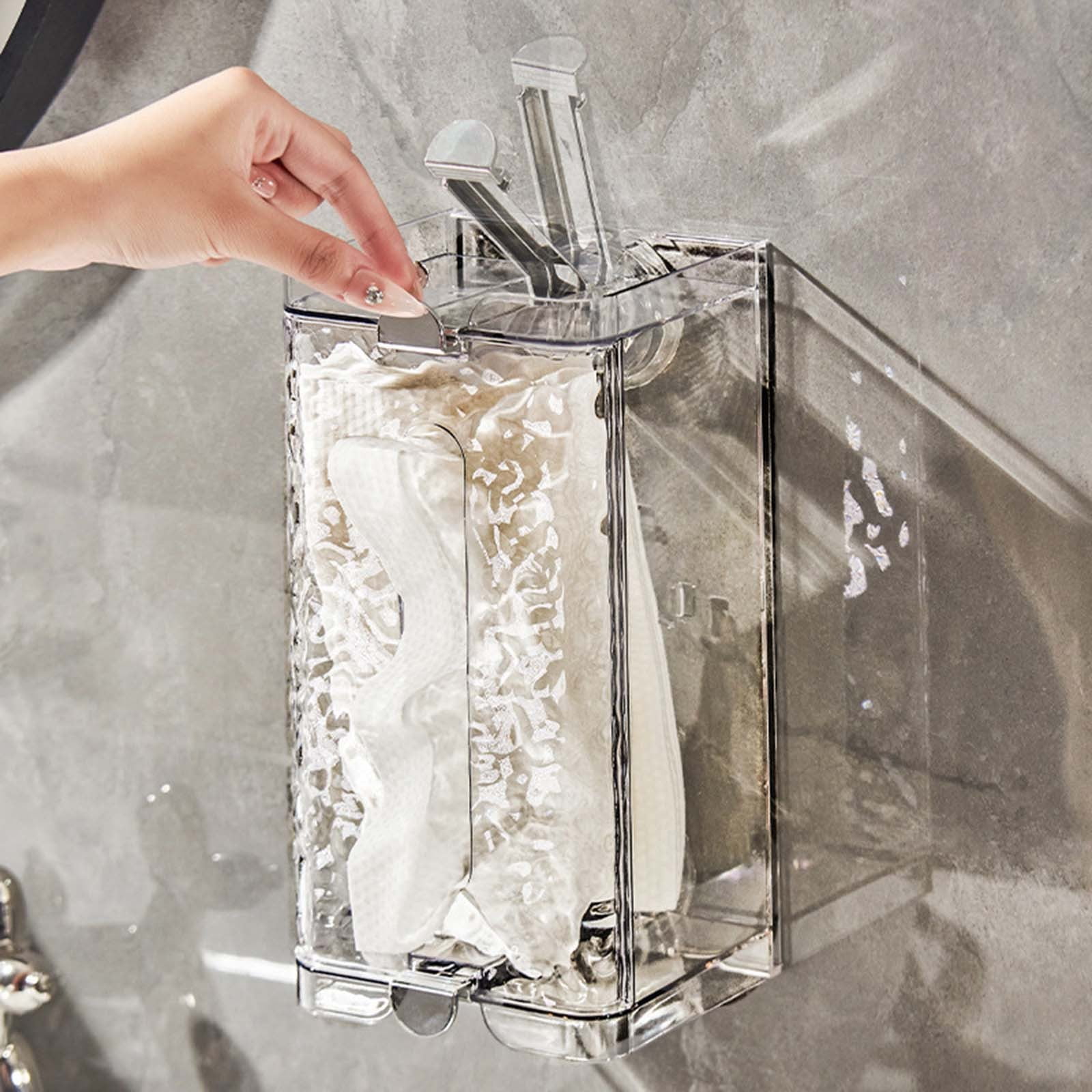 tumgatte Suction Cup Corrugated Toilet Tissue Box Wall Mounted Toilet ...