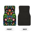 Fuzoiu Roosters and Flowers Print Carpet Floor Mats for Car,Car Foot ...