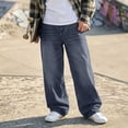 ATOGUTA Girls Wide Leg Jeans Straight Leg Jeans High Waisted Stretchy ...
