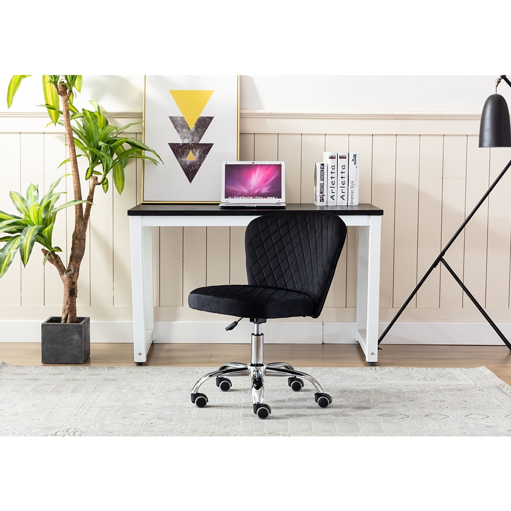Wowoo Place Modern Upholstered Seat, Rotating Study Chair Side Chair ...