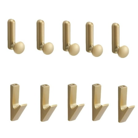10pcs Aluminum Alloy Coat Hooks Wall Mounted Towel Hooks Robe Hooks ...