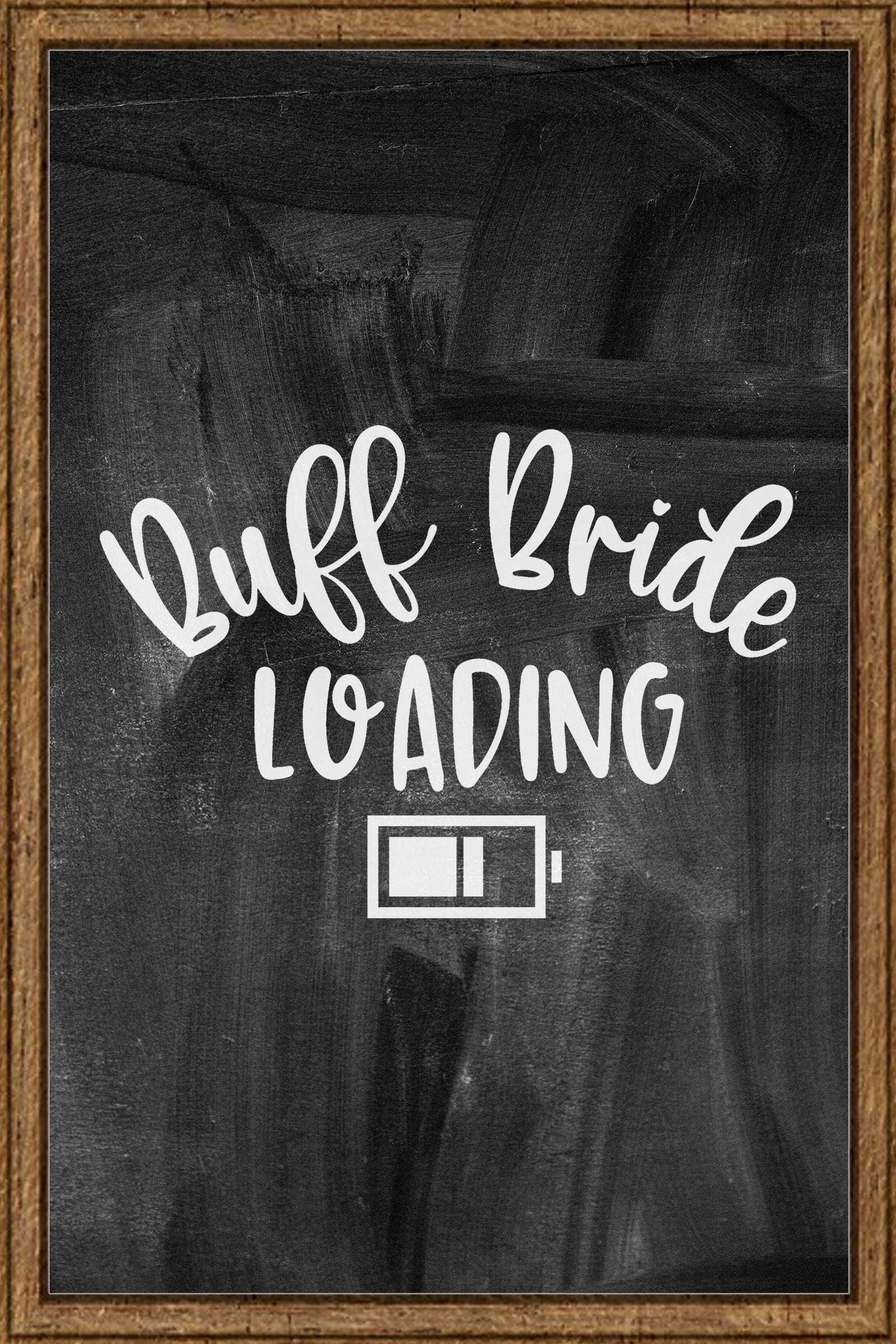 Buff bride loading battery charging funny couple wedding fitness Tin ...