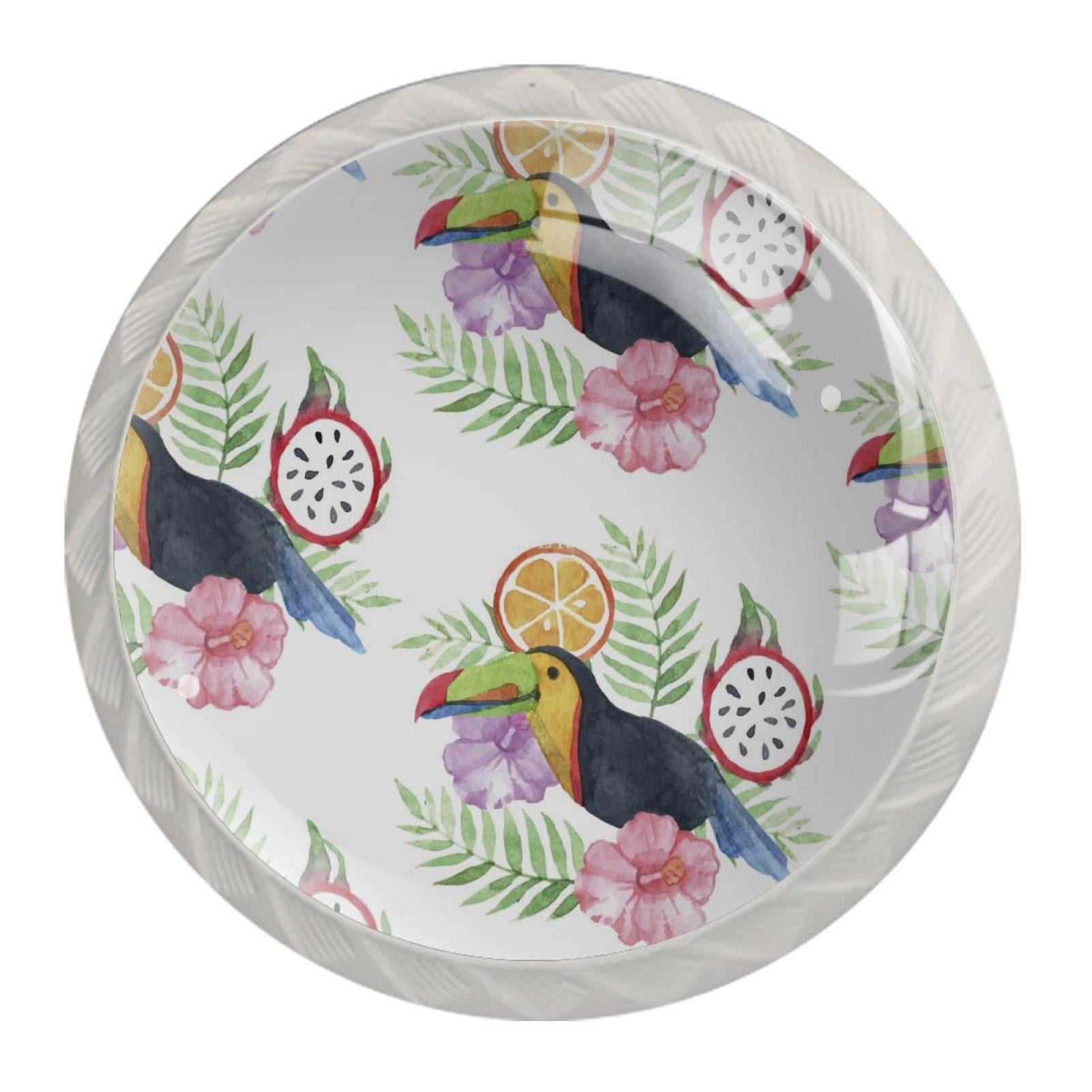 4 Pcs Toucans Tropical Knobs for Kitchen Cabinet Cupboard Dresser ...