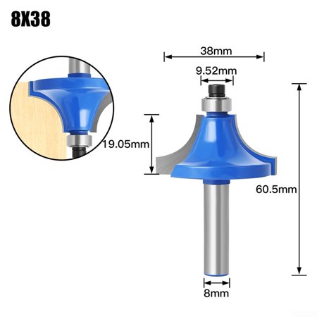 Woodworker Router Bit Bit 8mm Shank For Hand Making Hook & Shear Angles ...
