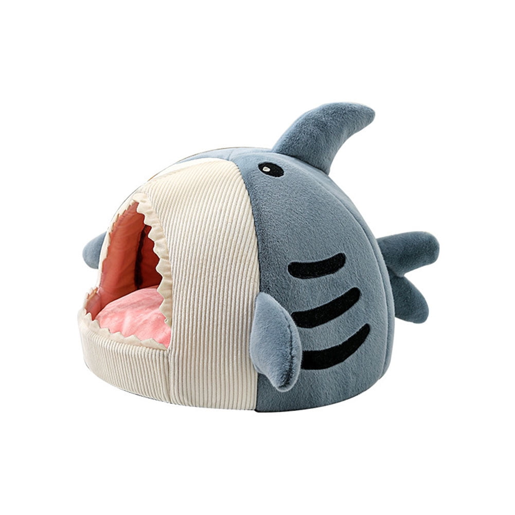Dog Cat Bed Cute Shark Pet Sleeping Bed for Small Cat Dog Hideout House ...