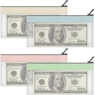 DALIX Zipper Bank Deposit Money Bags Cash Coin Pouch 6 PACK in Maroon ...