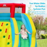 Gymax Inflatable Mighty Water Park Bouncy Pool with Climbing Wall ...