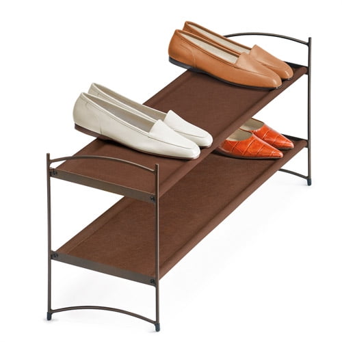 Lynk® Vela™ Stackable Shoe Shelves 2 Tier - Shoe Rack Shelf - Bronze ...