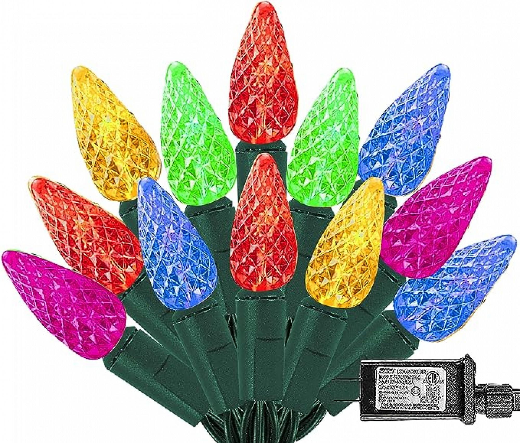 C6 Christmas String Lights, 100 LED 32 FT Christmas Lights Outdoor with ...