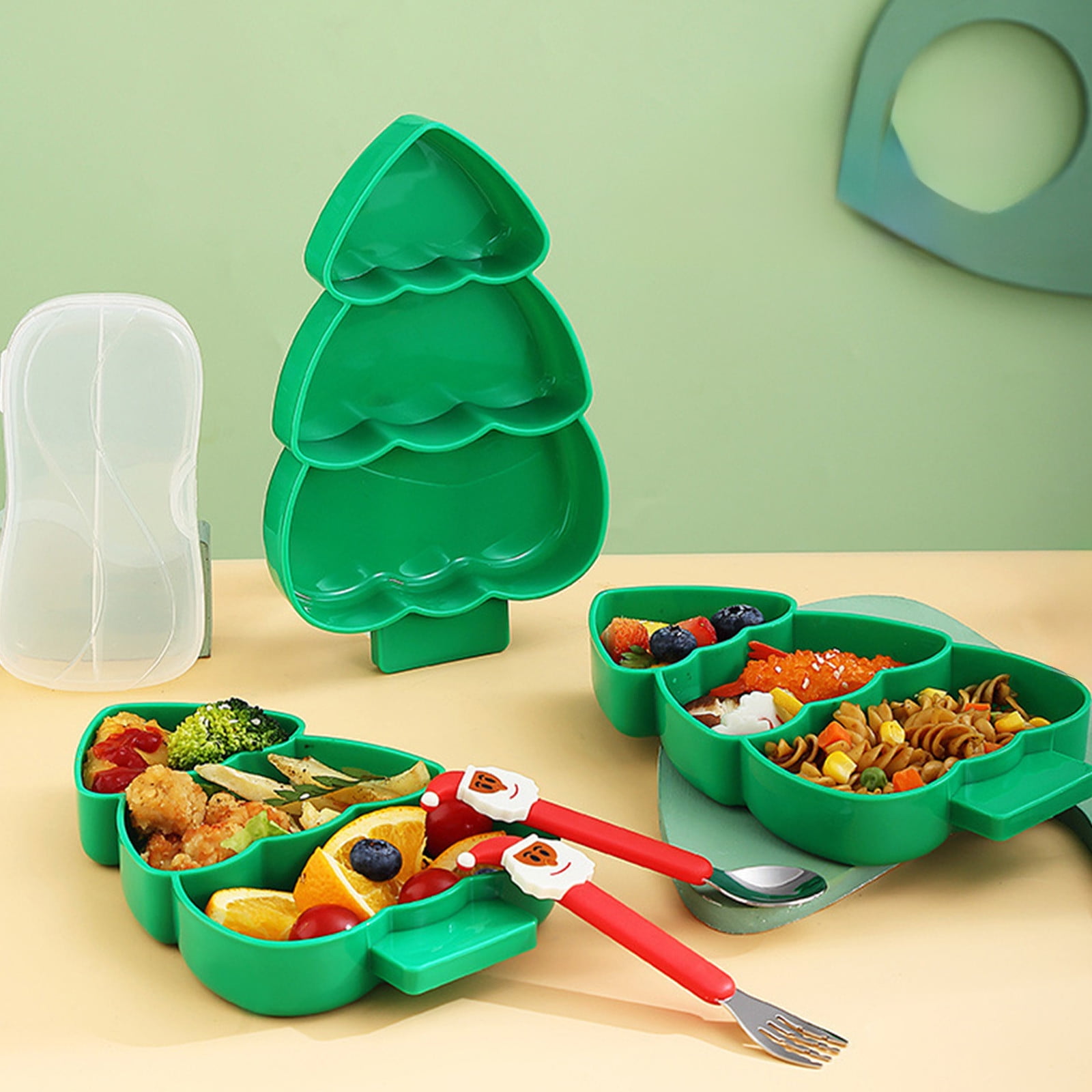 Click here for Unbranded Christmas Tree Food Tray With Compartmen... prices