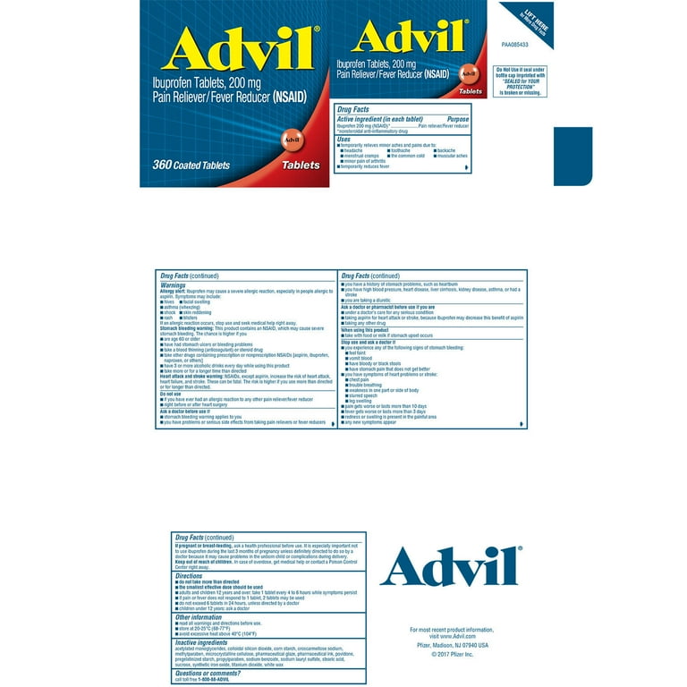 Advil Label