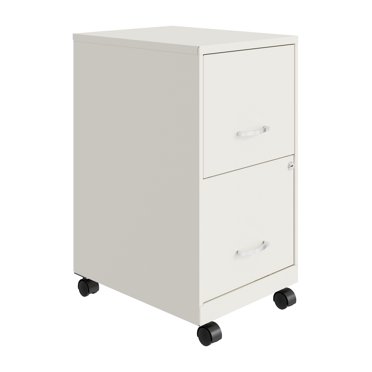 Monoprice Round Corner 3-Drawer File Cabinet - White With Lockable ...