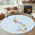 Colorful Map Large Area Rugs for Bedroom Living Room, Soft Non Slip ...