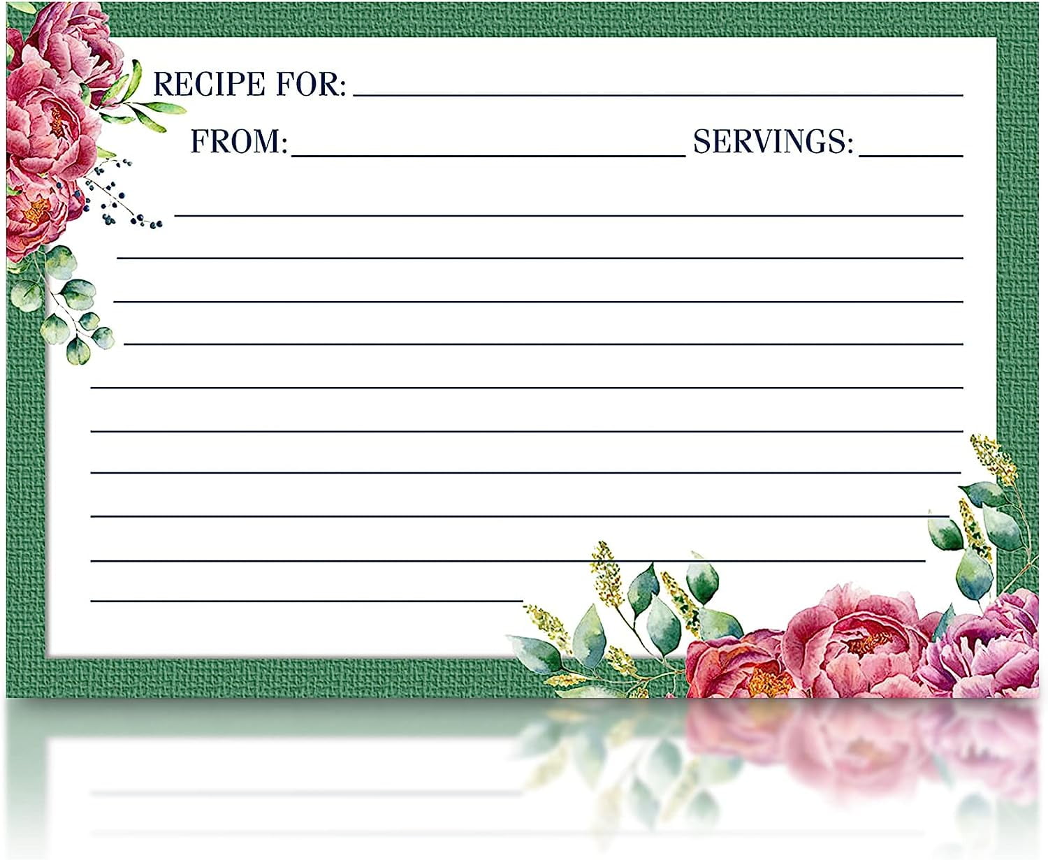 Recipe Card Set, 25 4 x 6 recipe cards - Newlyweds design from ...
