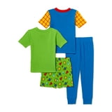 Toy Story 4 Toddler Boy Cotton Knit Pajamas, 4-Piece Set, Sizes 2T-4T ...
