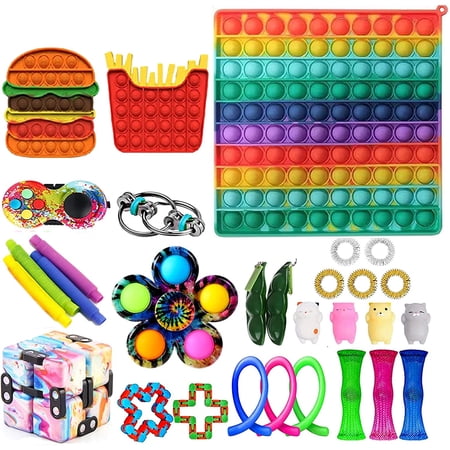 TIK Tok Fidget Packs Anti-Anxiety Tools, Sensory Big Size Pop-On-It ...