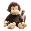 4 Foot Giant Stuffed Monkey 48 Inches Soft 122 cm Big Plush Huge Cuddly ...
