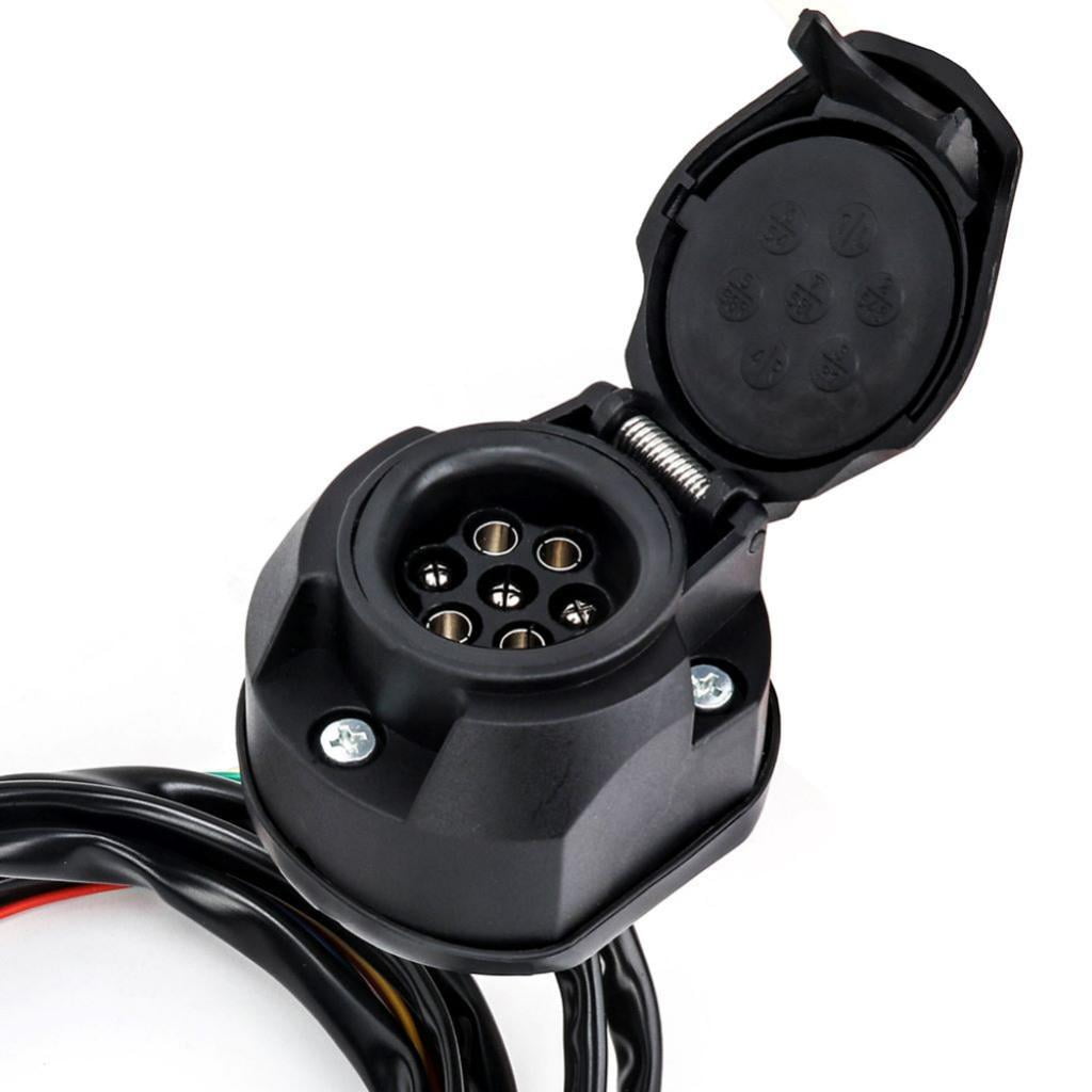 Buy 7-Pin Trailer Socket Box with 5ft Wire 12V Europe Car Trailer or ...