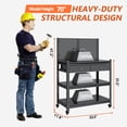 Work Bench with Pegboard & Drawer,Heavy Duty Workbench with Wheels ...