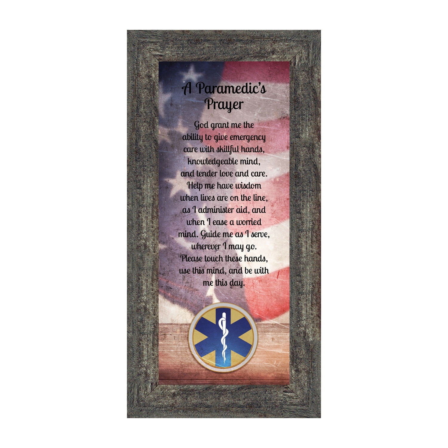 Prayer for the Paramedic Framed Poem, First Responders Gift, EMS, EMT ...