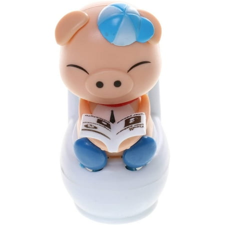 Funny Dancing Animal Toys Dancer Pig Sitting On Toilet, Solar Powered ...