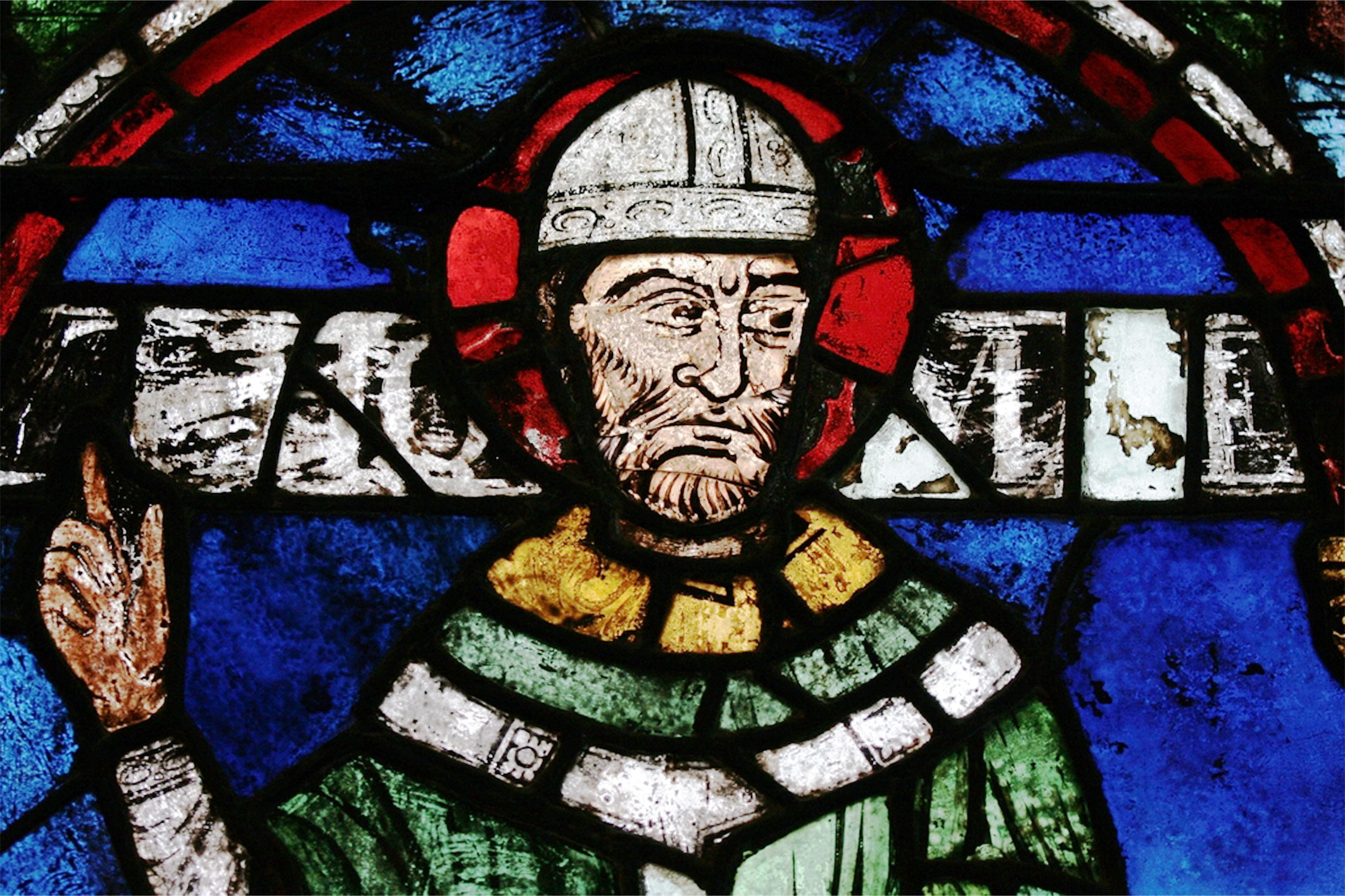 24x36 gallery poster, Image of Thomas Becket from a stained glass ...