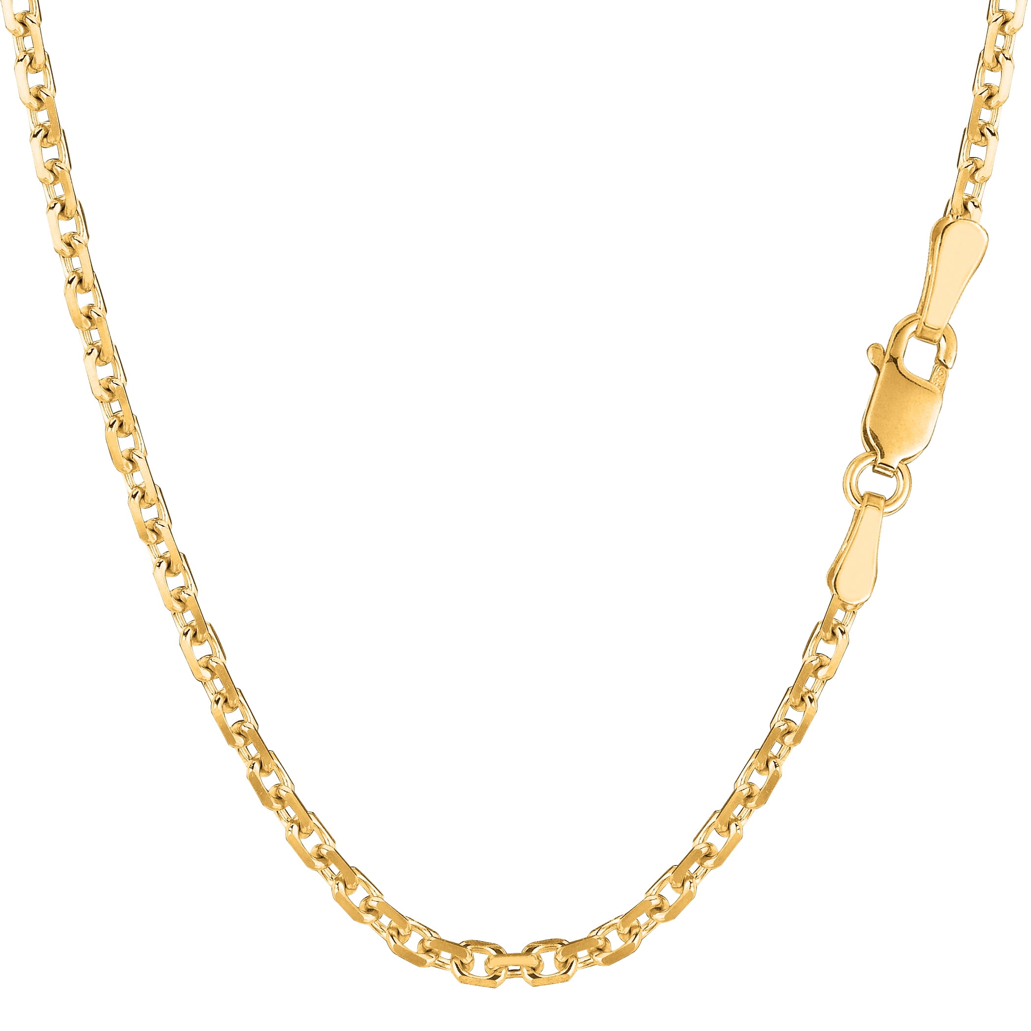 14k Yellow Gold Cable Link Chain Necklace, 3.1mm, 22" - Walmart.com