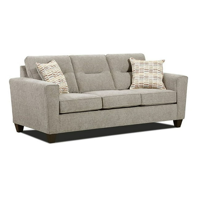 Fusion Furniture Everleigh Taupe Transitional Fabric Sofa in Taupe Gray ...