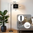 Arc Floor Lamp with Adjustable Lampshade Celestial Sun Moon Design ...